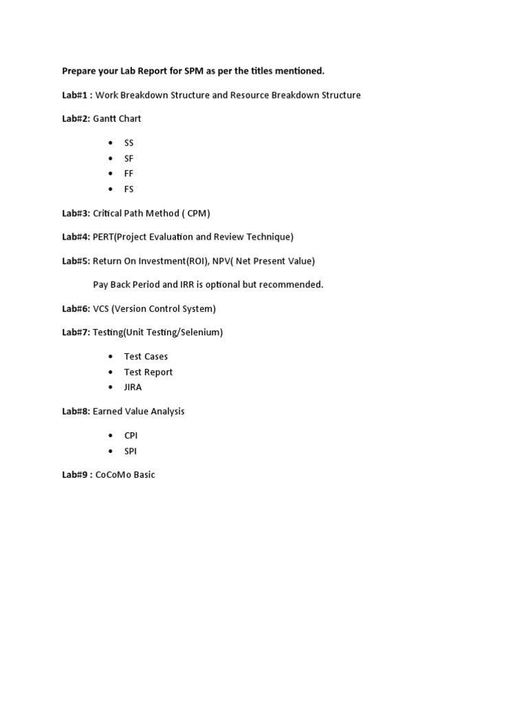 SPM Lab Report Guide with Titles for 8 Labs | PDF