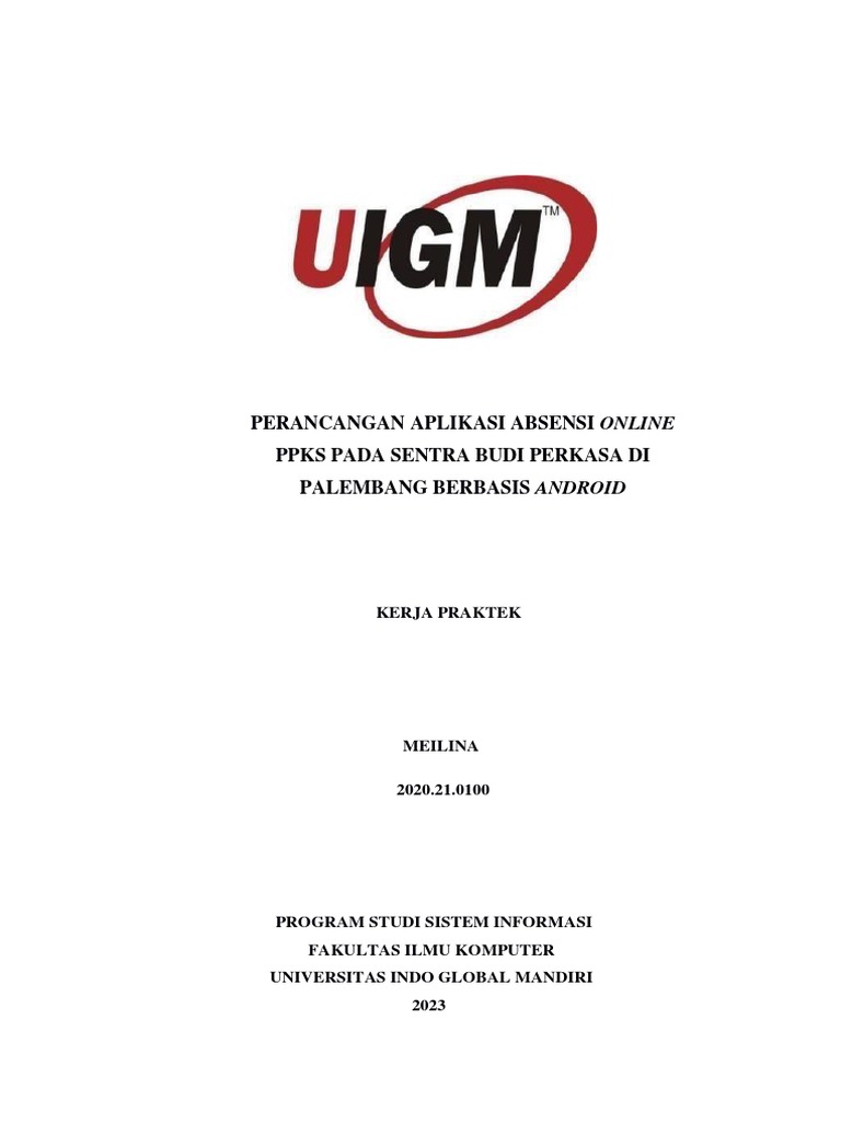 Laporan Kerja Praktek | PDF | Seni | Teknologi & Rekayasa