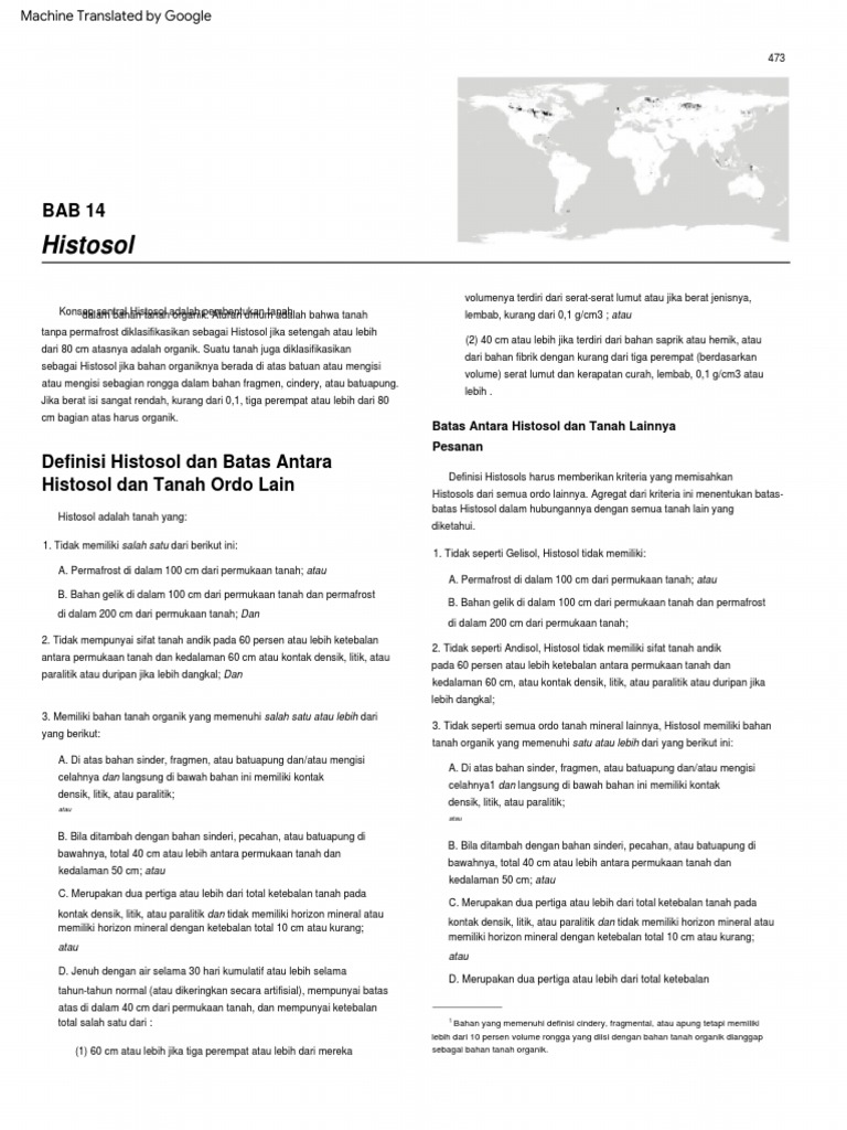 Definisi dan Kriteria Histosol | PDF