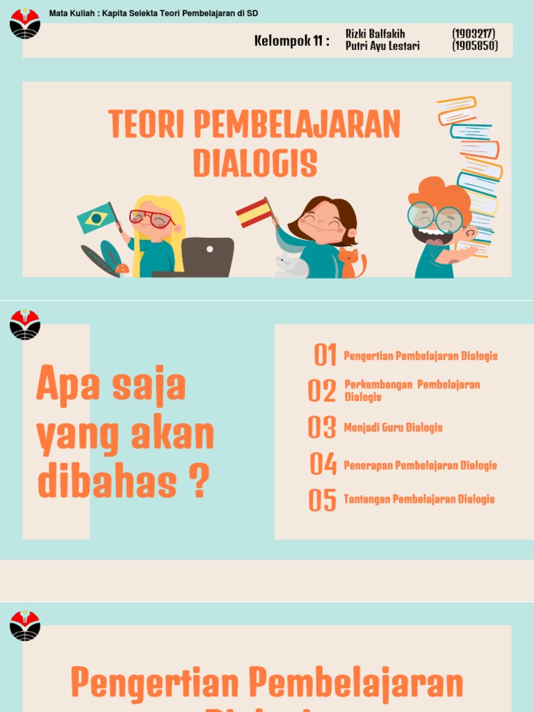Kelompok 11 - Teori Pembelajaran Dialogis | PDF