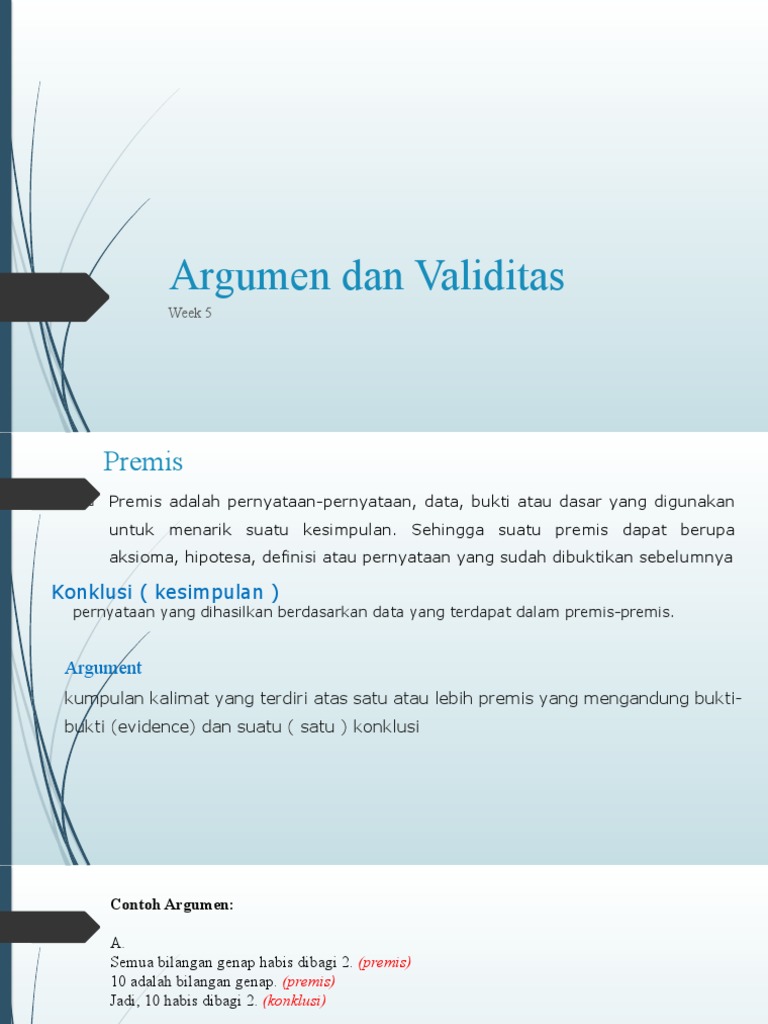 Argumen Dan Validitas (Week 5) | PDF