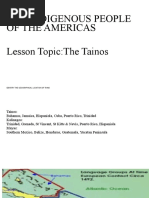 Grades 10 & 11 - Social Practices of The Tainos Handout | PDF