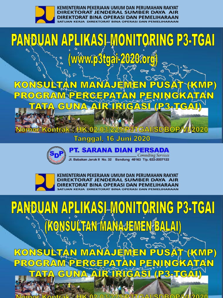 2 Paparan Panduan Aplikasi Monitoring P3-TGAI 2020 PDF | PDF