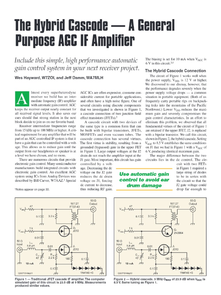The Hybrid Cascode - A General Purpose AGC If Amplifier | PDF