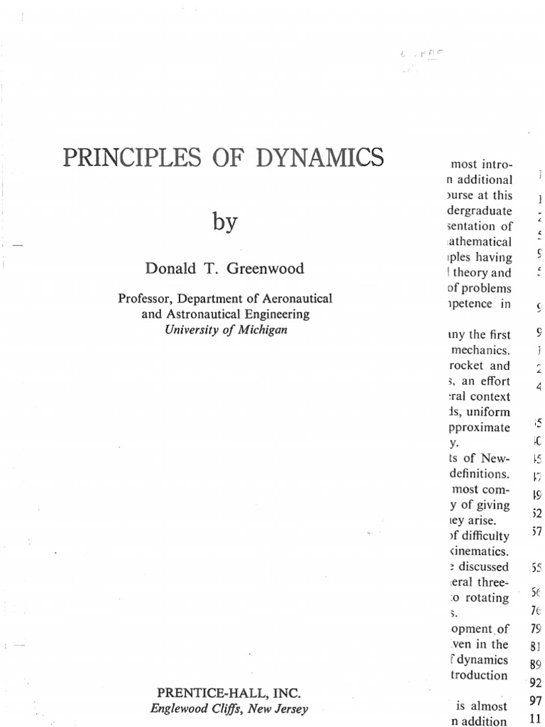 Principles of Dynamics4 | PDF | Euclidean Vector | Force