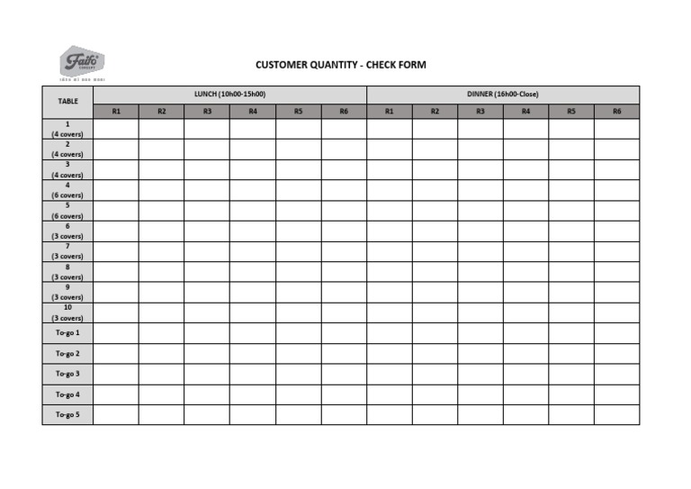 Customer Quantity - Check Form | PDF
