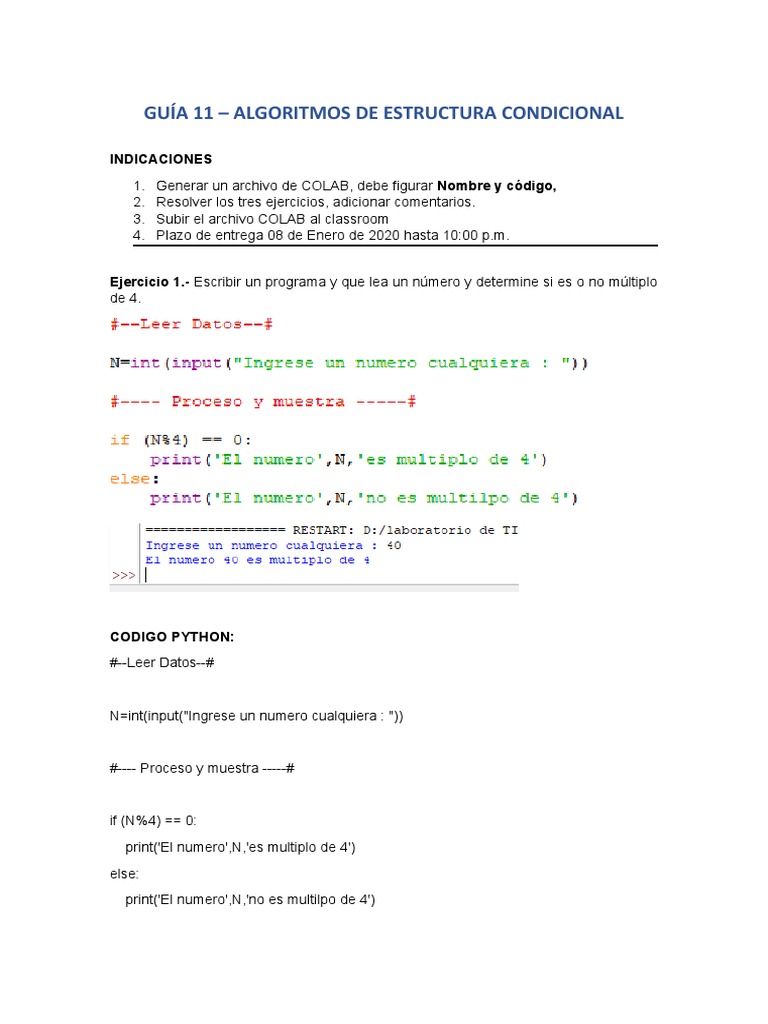 Practica Guia 11 | PDF | Python (lenguaje de programación ...