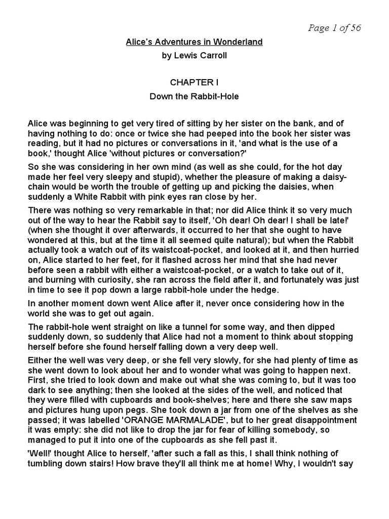 Alice Adventures in Wonderland | PDF