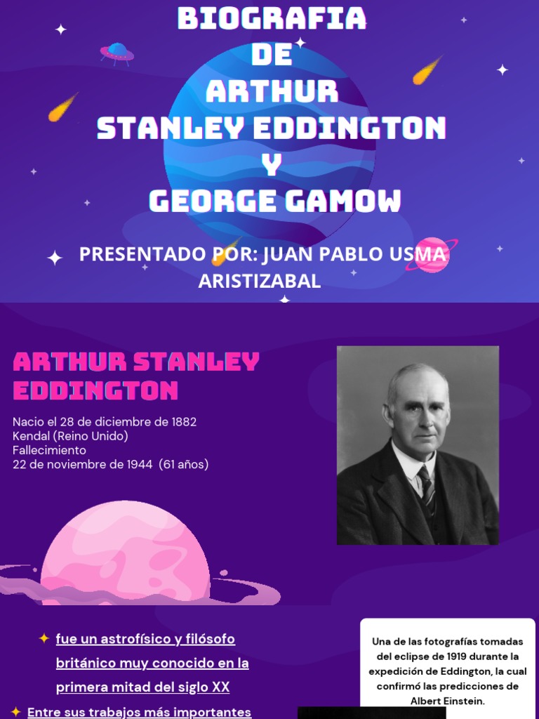 Biografia de Arthur Stanley Eddington | PDF