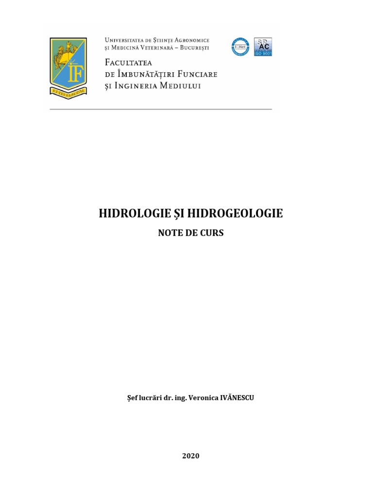 Curs 1 Hidrologie | PDF