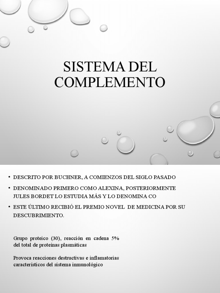 8 Sistema Del Complemento | PDF | Sistema complementario | Inmunología
