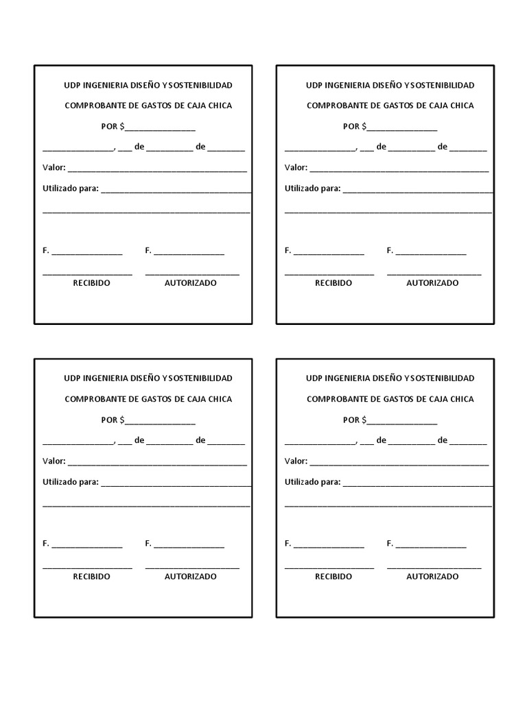 Vale Caja Chica 2 | PDF