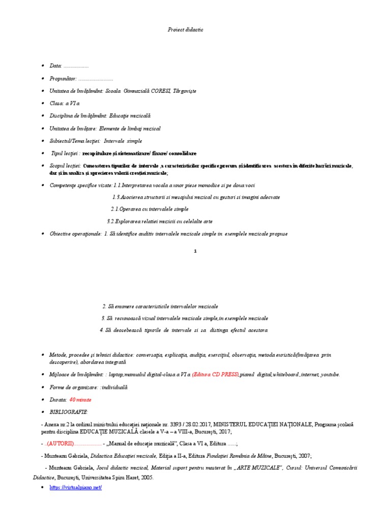 CLS6 - Intervale Simple - Lectie Recapitulare Si Sistematizare, Fixare ...