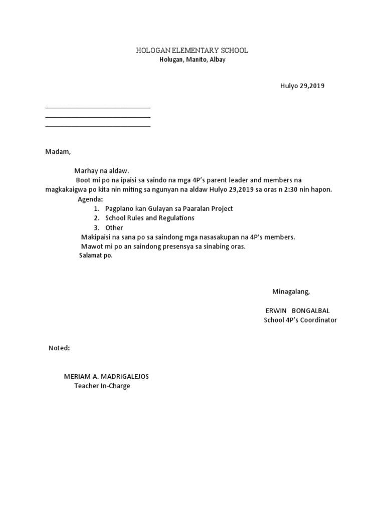 4P's Letter | PDF | Career & Growth | Wellness