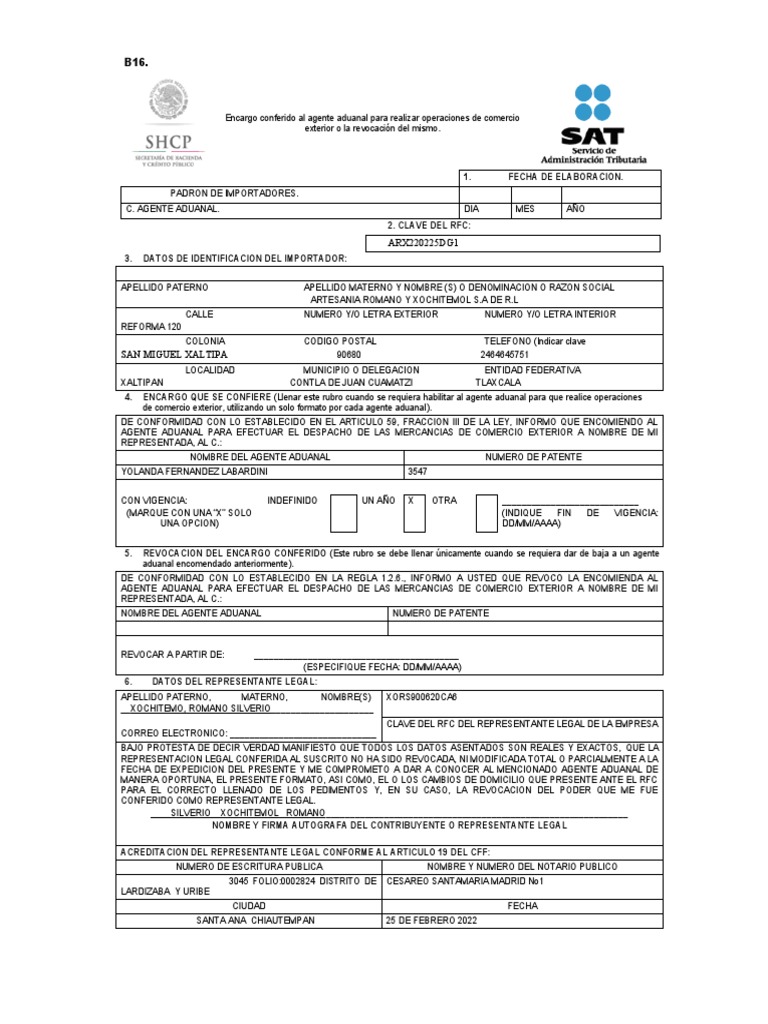 ENCARGO CONFERIDO Actual | PDF