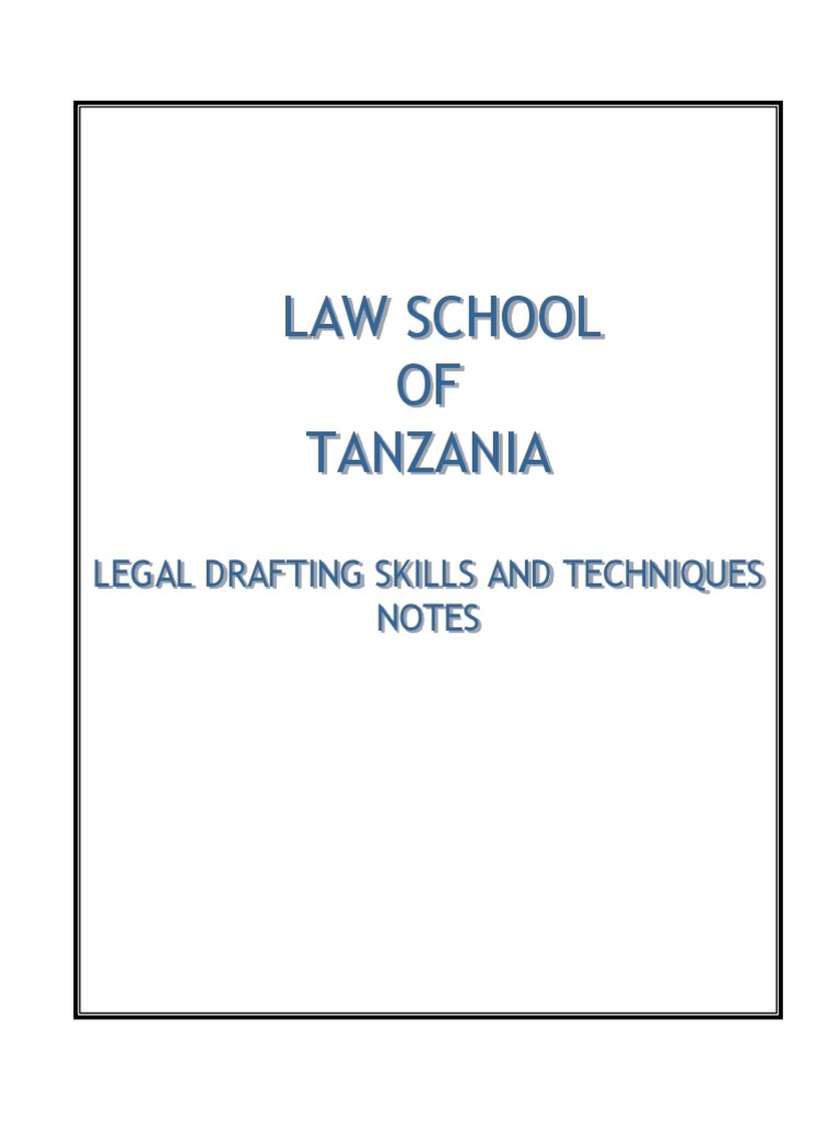 Legal Drafting Notes 2022 | PDF