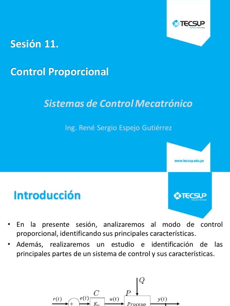S11. Control Proporcional | PDF | Sistema de control | Cibernética