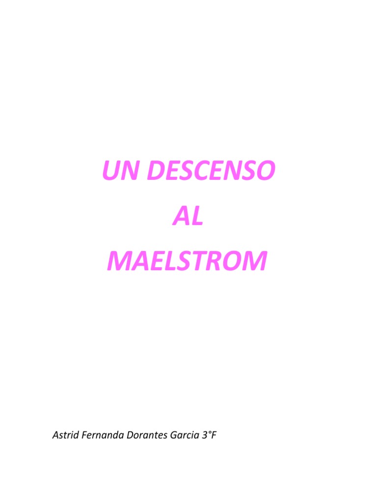 Un Descenso Al Maelstrom | PDF | Edgar Allan Poe