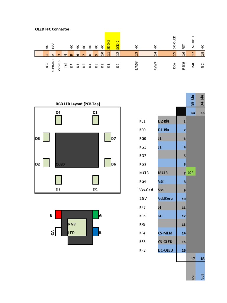 OLED Connector Pinout Guide | PDF