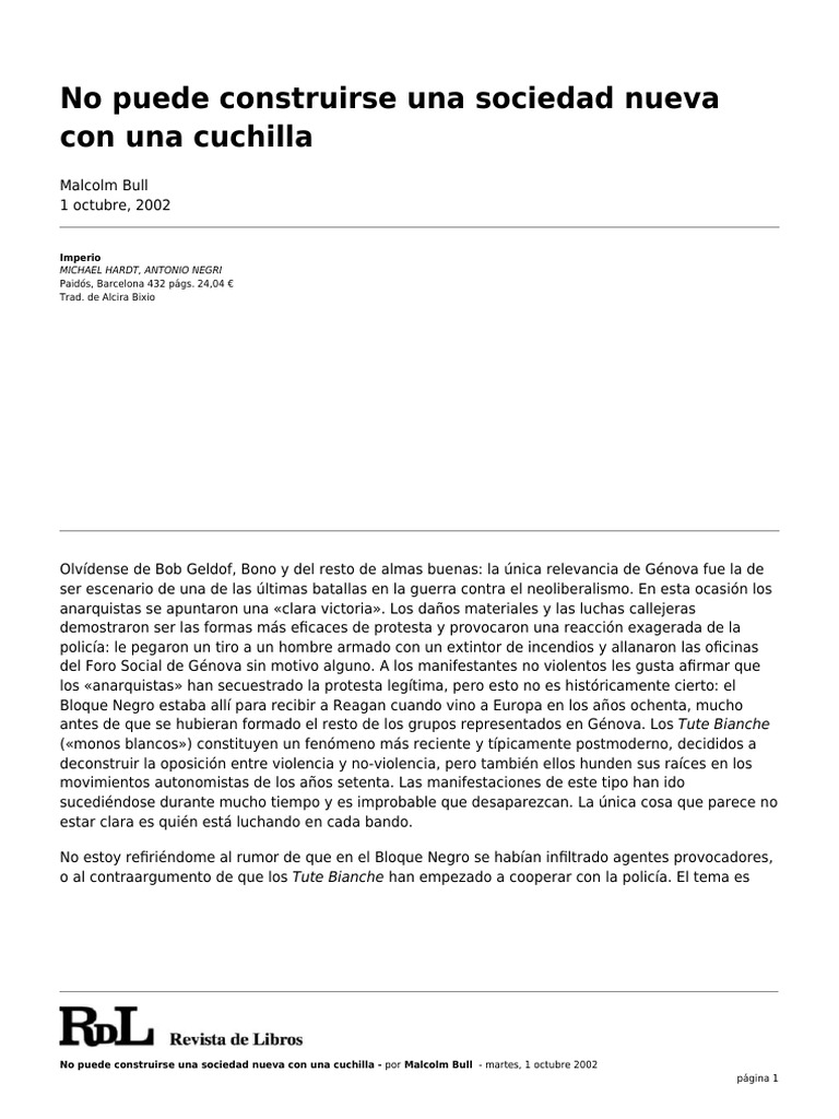 Imperio de Michael Hardt y Antonio Negri | PDF | Baruch Spinoza ...