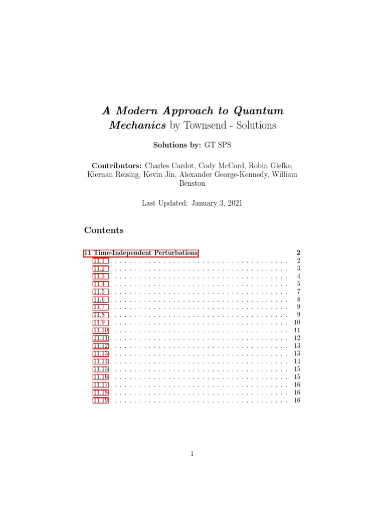 Chapter 11 Townsend Solutions | PDF