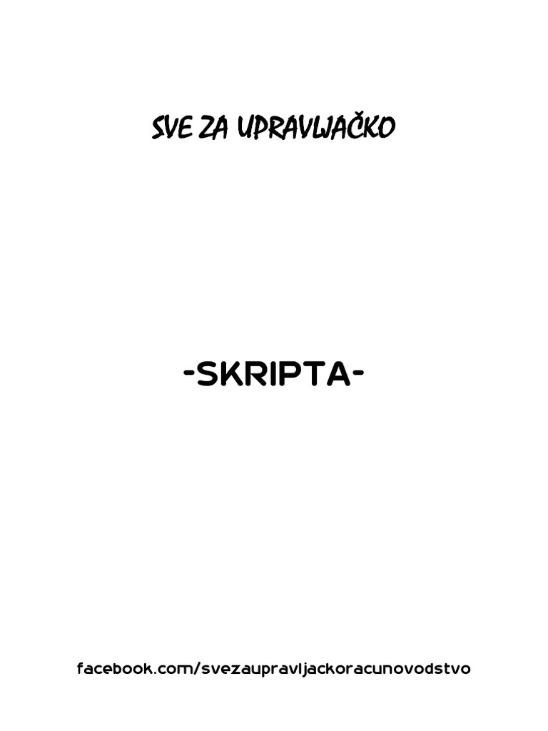 Upravljačko Skripta | PDF