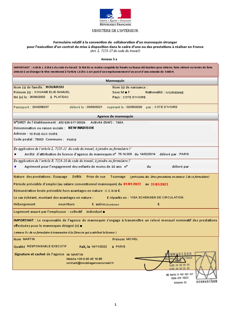 Annexe 3 A: Jj/mm/aaaa | PDF