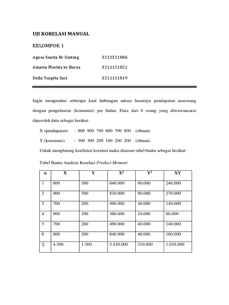 Kel 1 Uji Korelasi Statistik | PDF Kel 1 Uji Korelasi Statistik | PDF