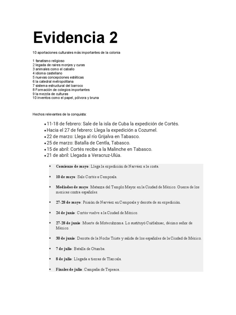 Evidencia 2 Historia | PDF