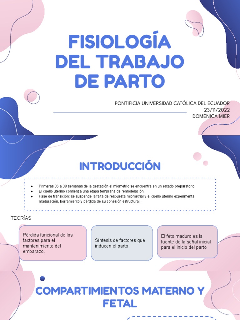 Fisiología Del Trabajo de Parto | PDF
