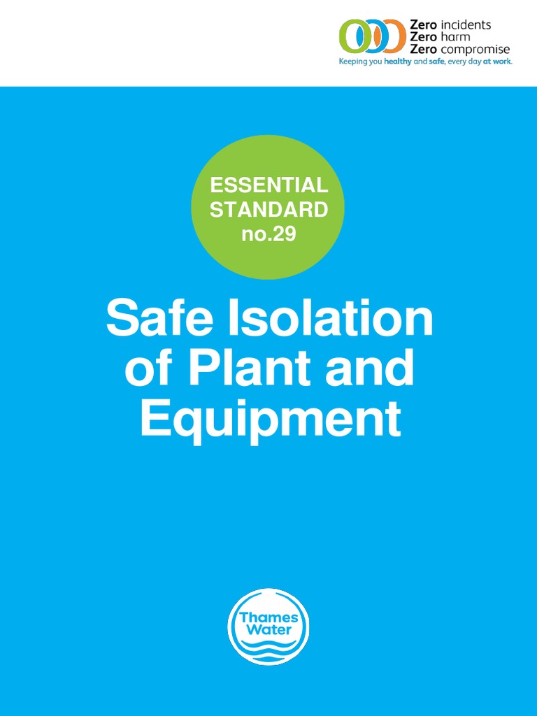 Essential Standard 29 - Safe Isolation of Plant and Equipment | PDF