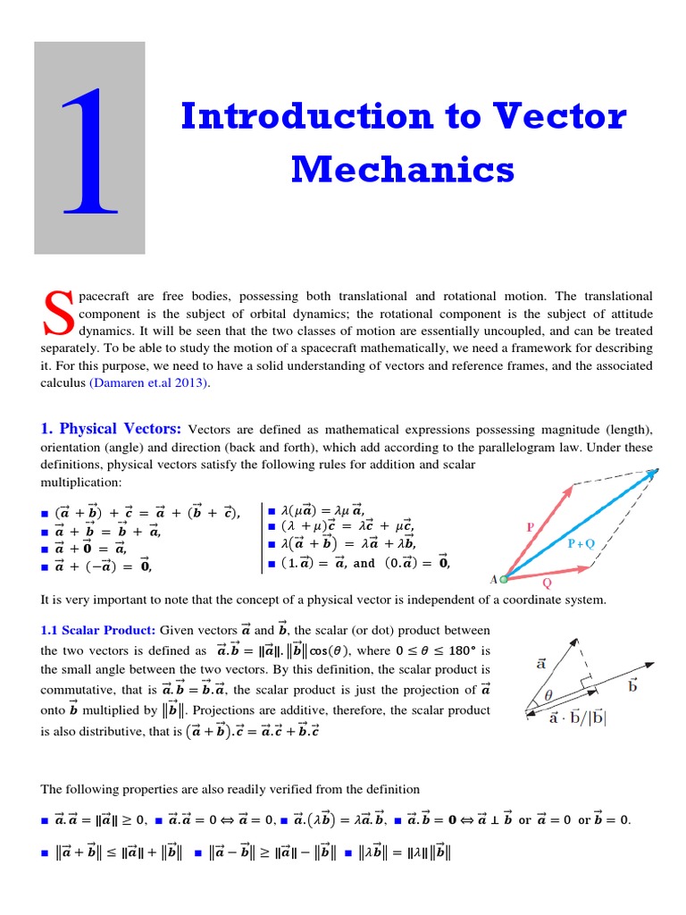 Introduction To Vector Mechanics: 1. Physical Vectors | PDF