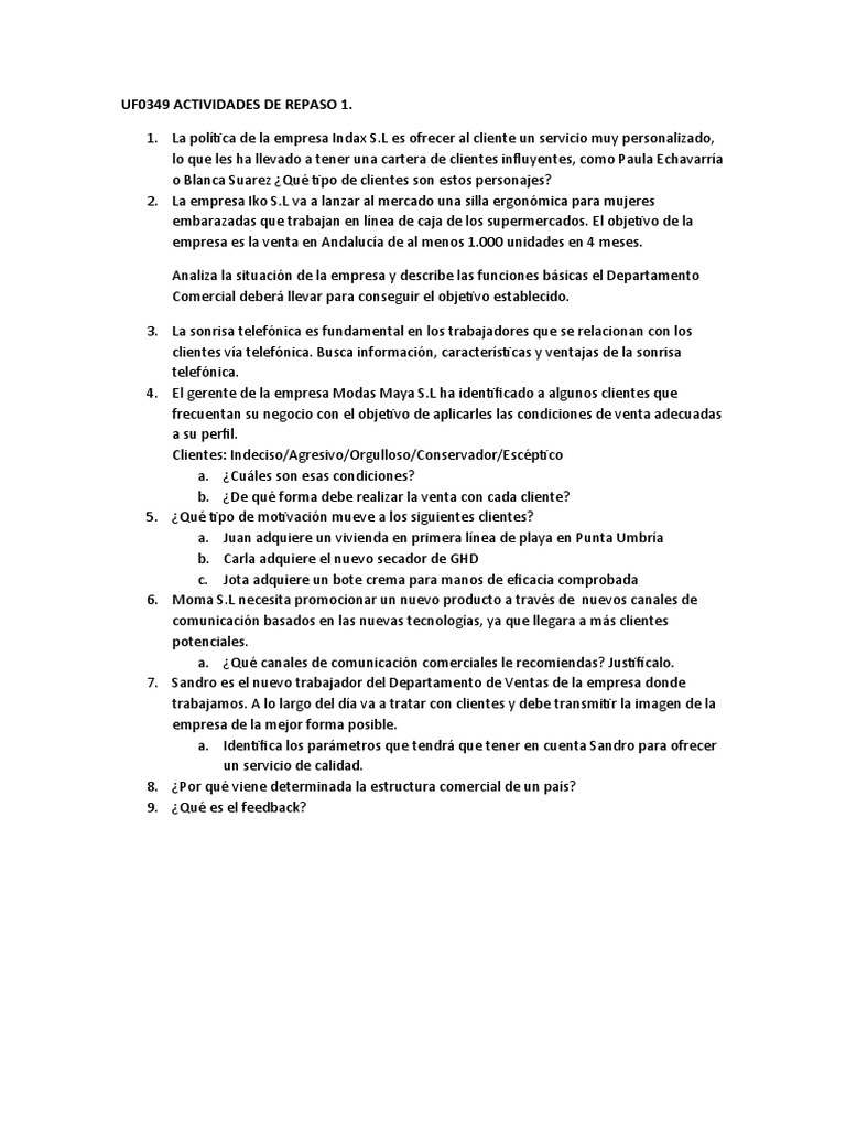 Uf0349 Actividades de Repaso T1 | PDF