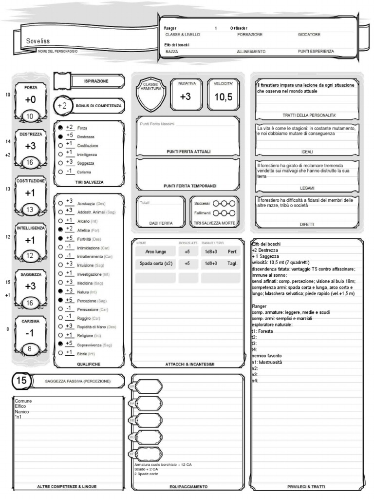 Ranger 1 Elfo Dei Boschi | PDF