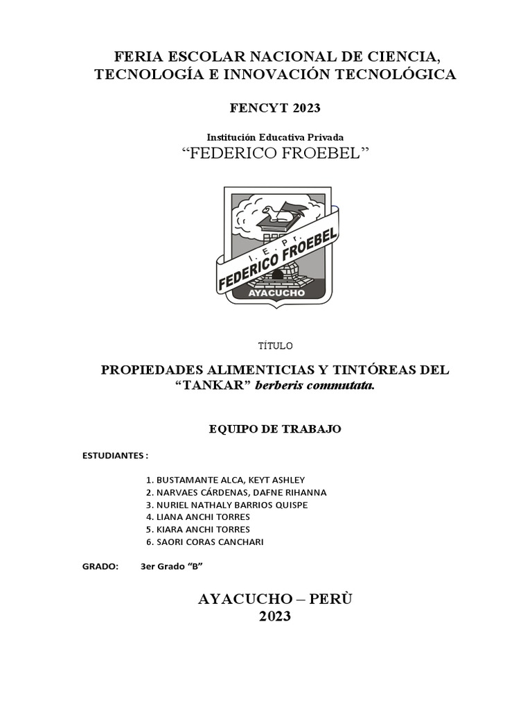 Carátula FENCYT 2023 | PDF