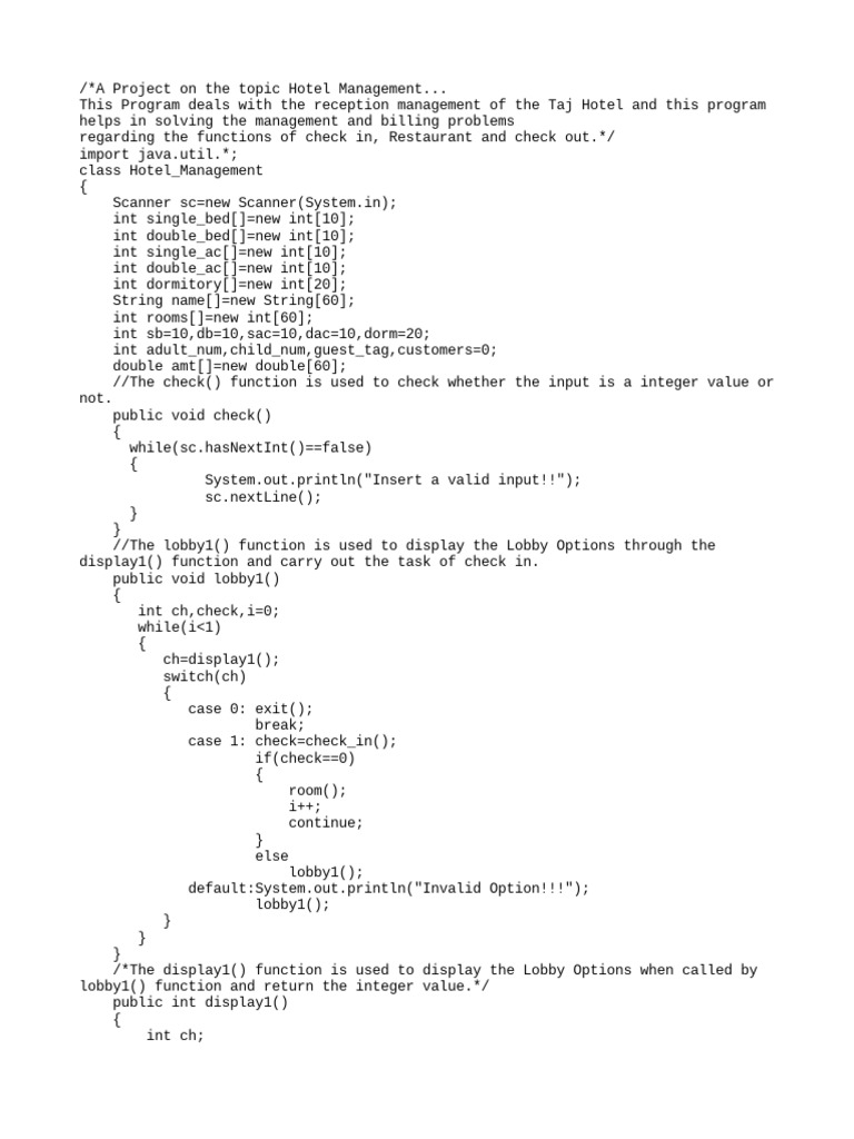 Hotel Management | PDF | Dormitory | Cooking
