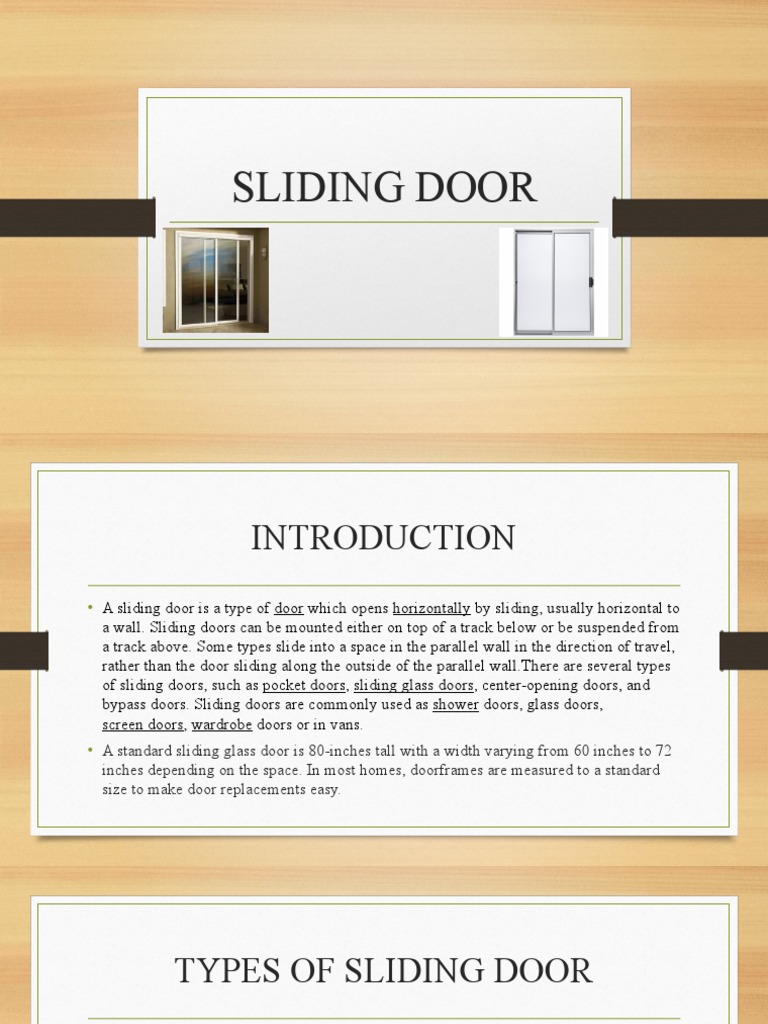 Sliding Door | PDF | Door | Window