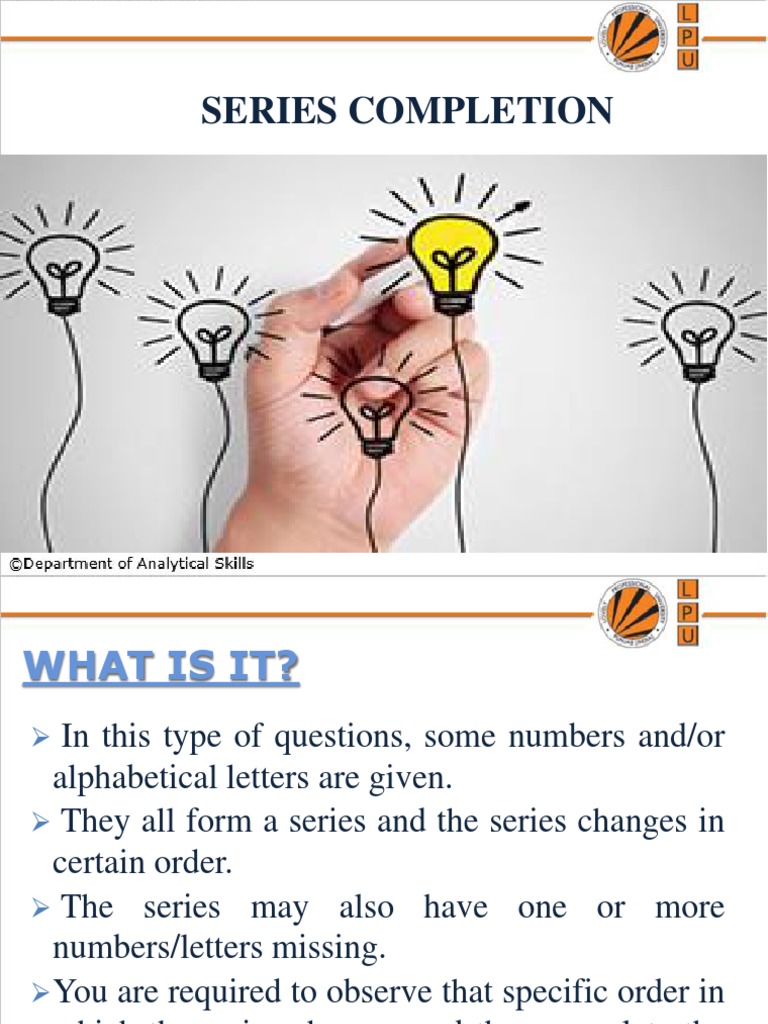 1 Series Completion | PDF