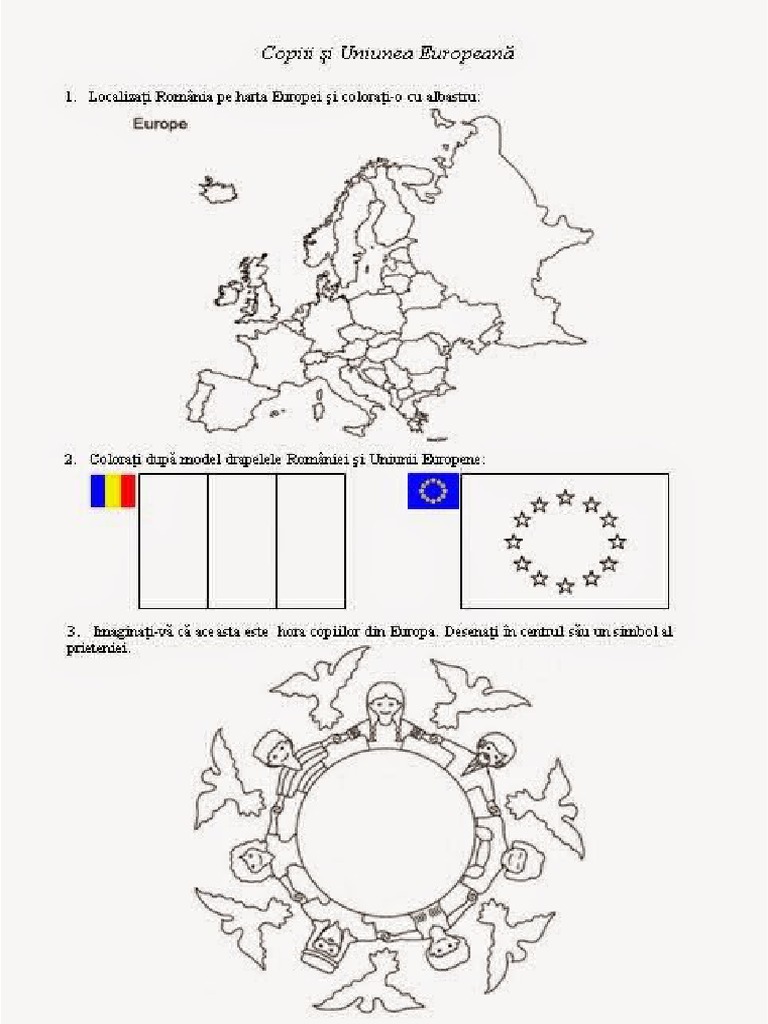 Fisa de Colorat Ziua Europei | PDF