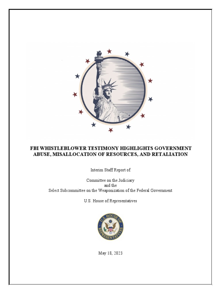 FBI Whistleblower Report | PDF | Whistleblower | American Government