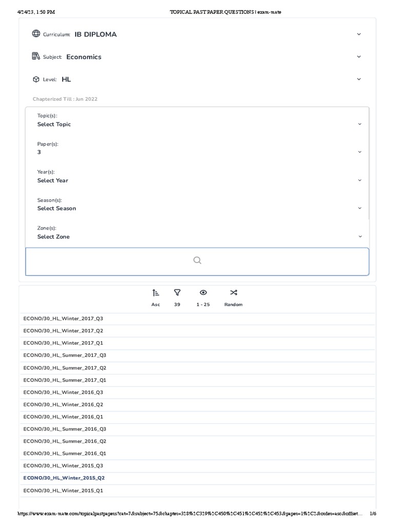 1topical Past Paper Questions - Exam-Mate | PDF