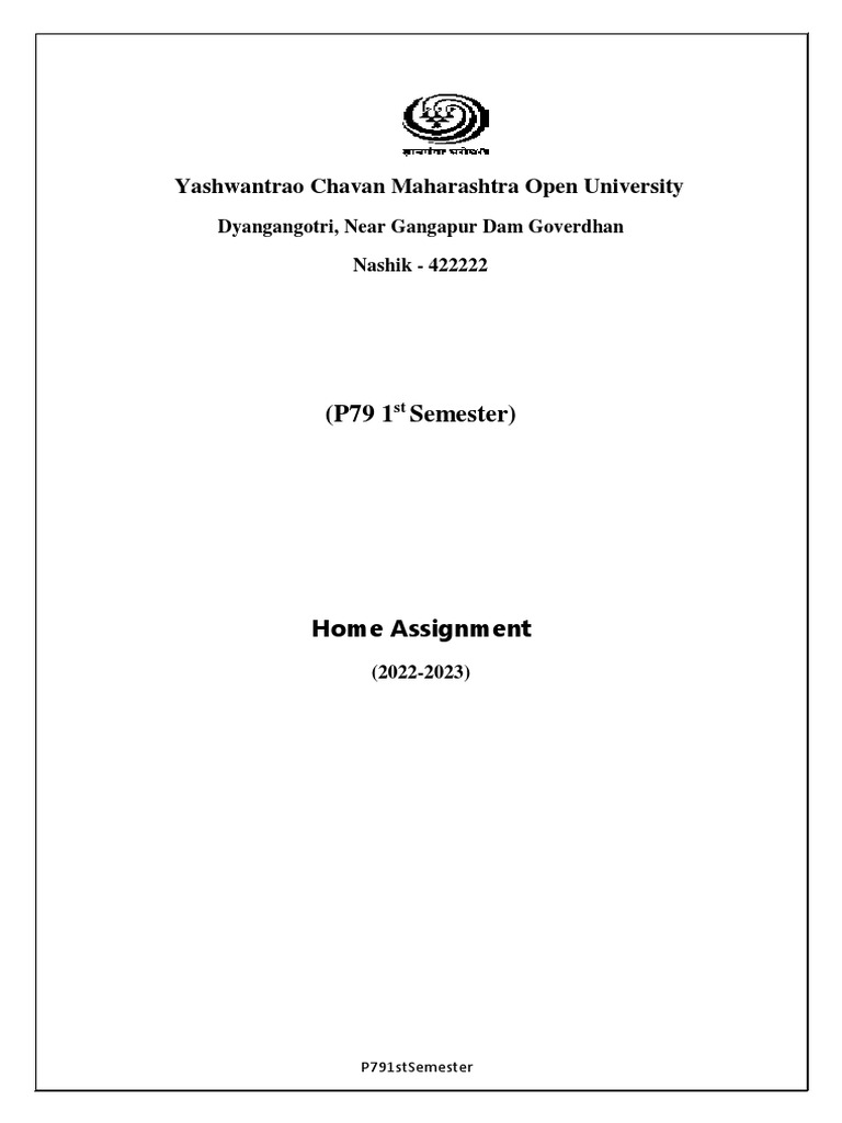 P79 MBA Home Assignment 2022-2023 Sem I | PDF