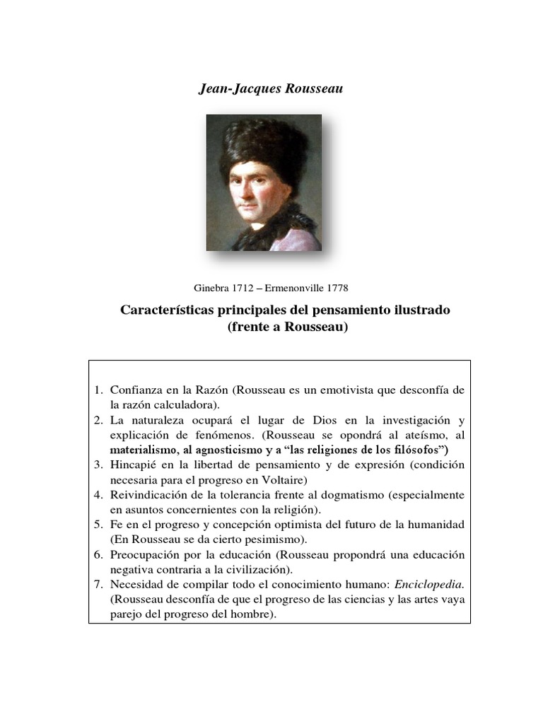 Rousseau: Contrato Social y Naturaleza | PDF | Jean-Jacques Rousseau ...