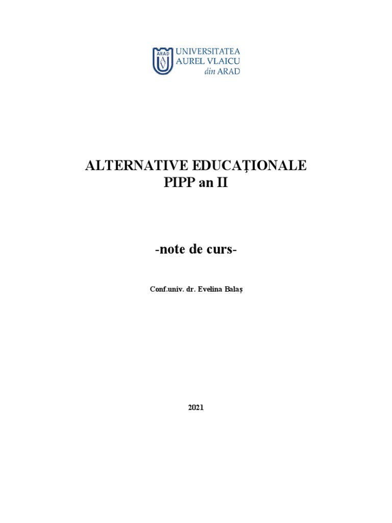 Alternative Educationale Suport Curs | PDF