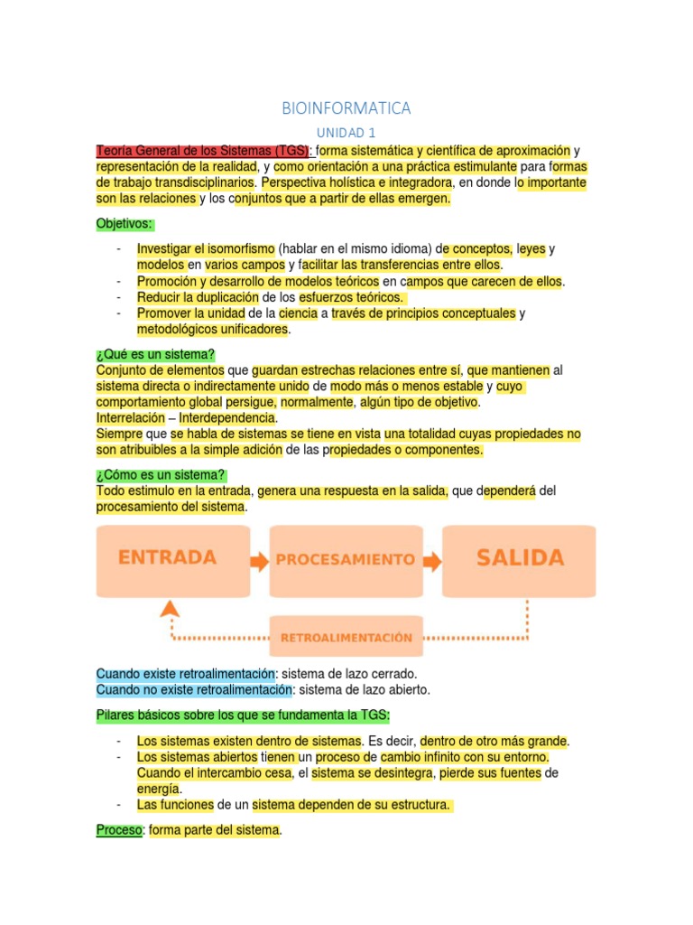 BIOINFORMATICA Resumen | PDF