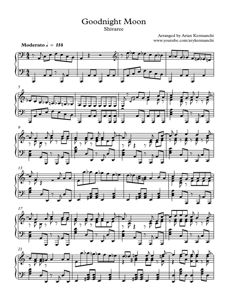 Goodnight Moon Shivaree Full Score | PDF