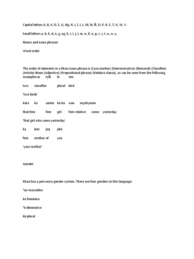 Khasi | PDF | Verb | Semantic Units