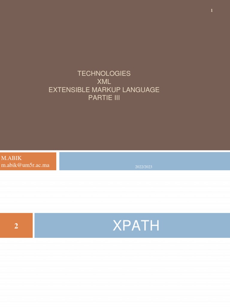 Cours XML XPATH XSLT | PDF
