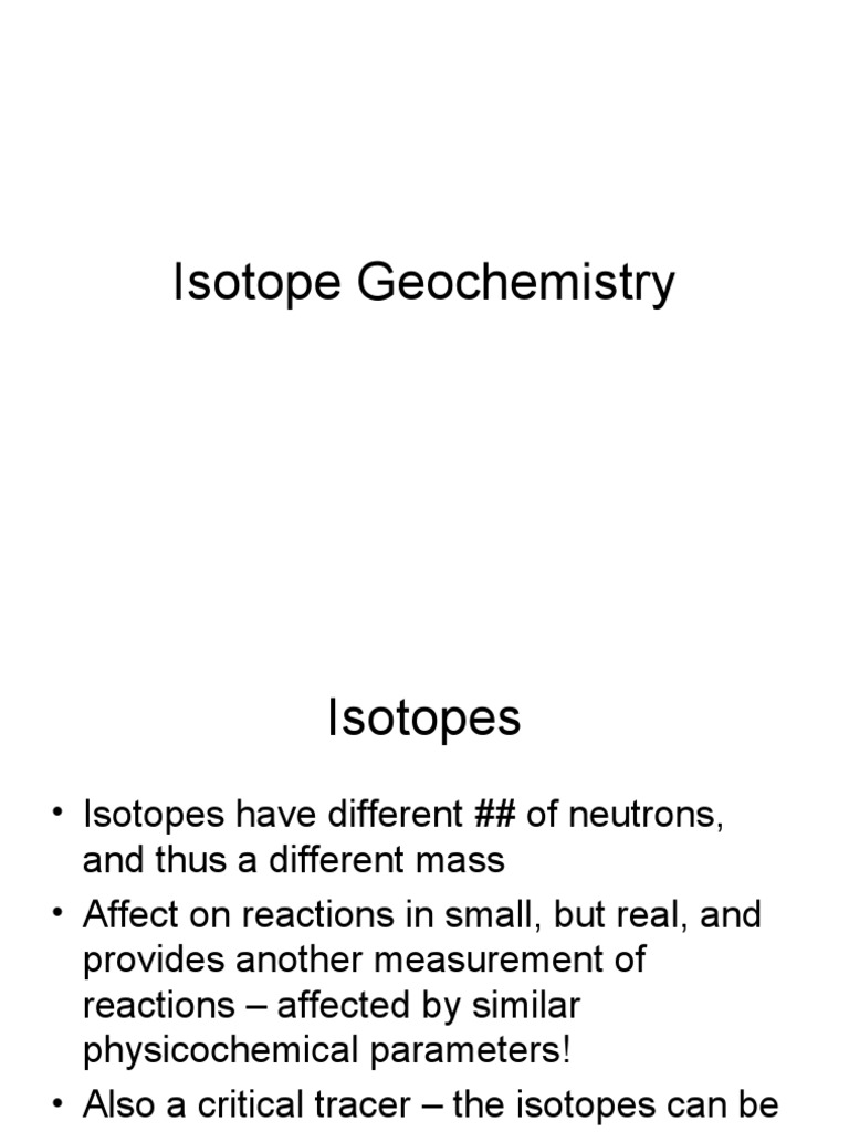 Isotope Geochemistry Basics | PDF | Distillation | Water