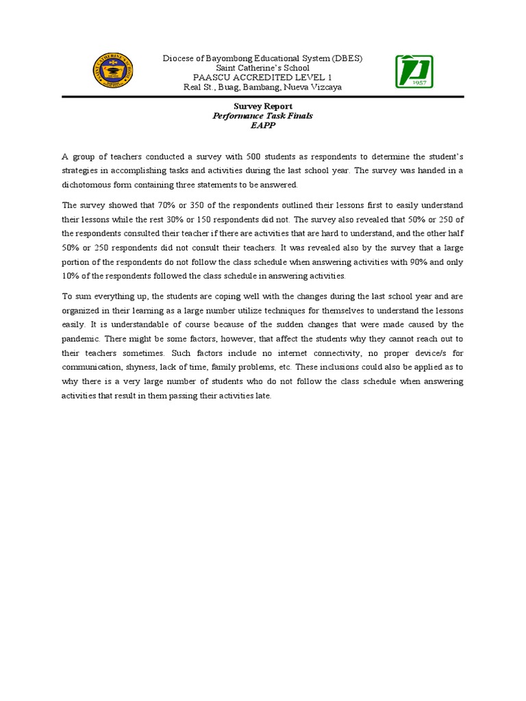 DBES Student Survey Report Insights | PDF